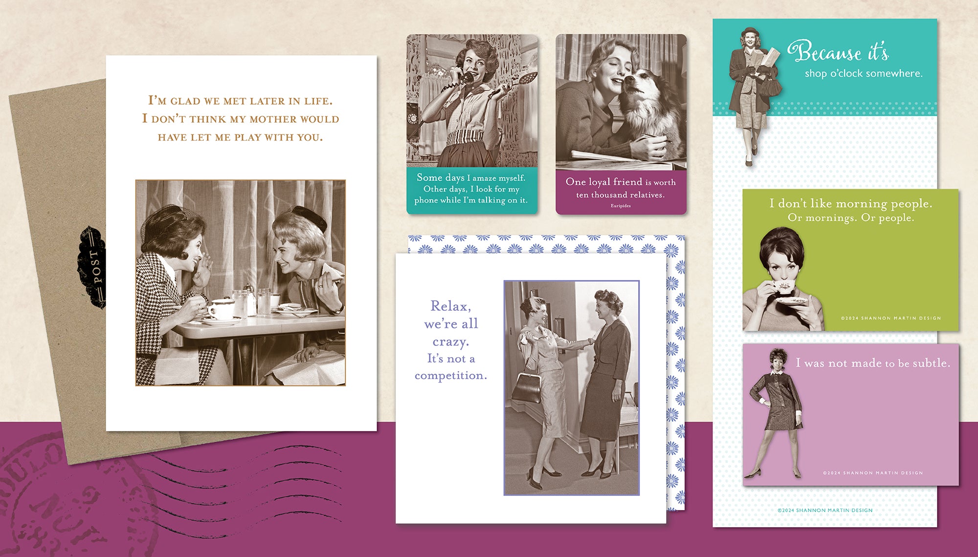 Shannon Martin Design | Humorous Greeting Cards & Gifts | Retro Style