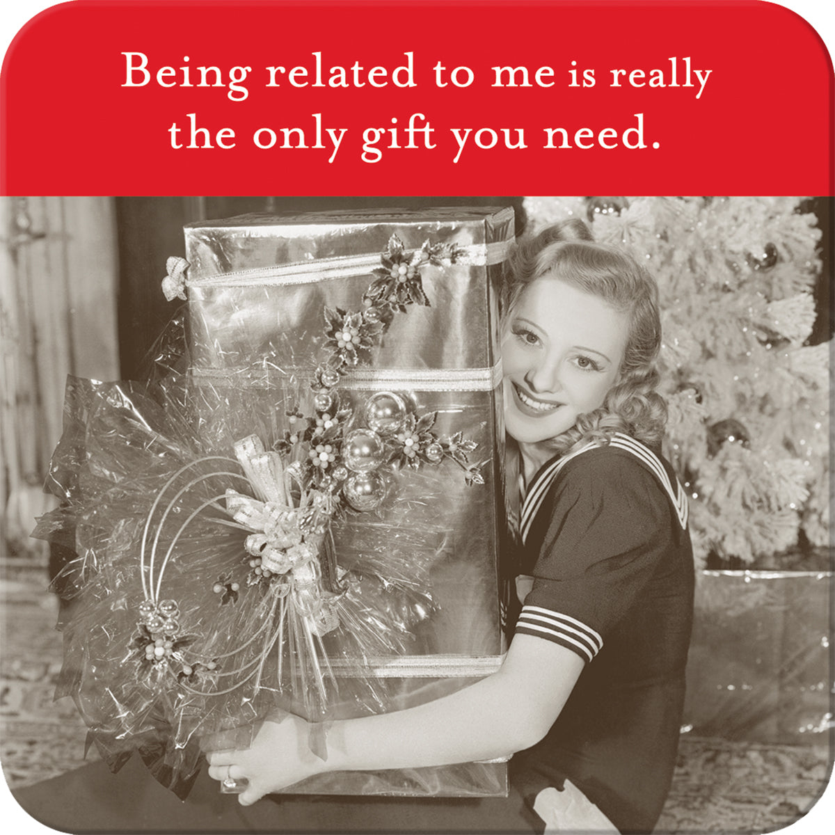 Being Related To Me Holiday Coaster | Shannon Martin Design